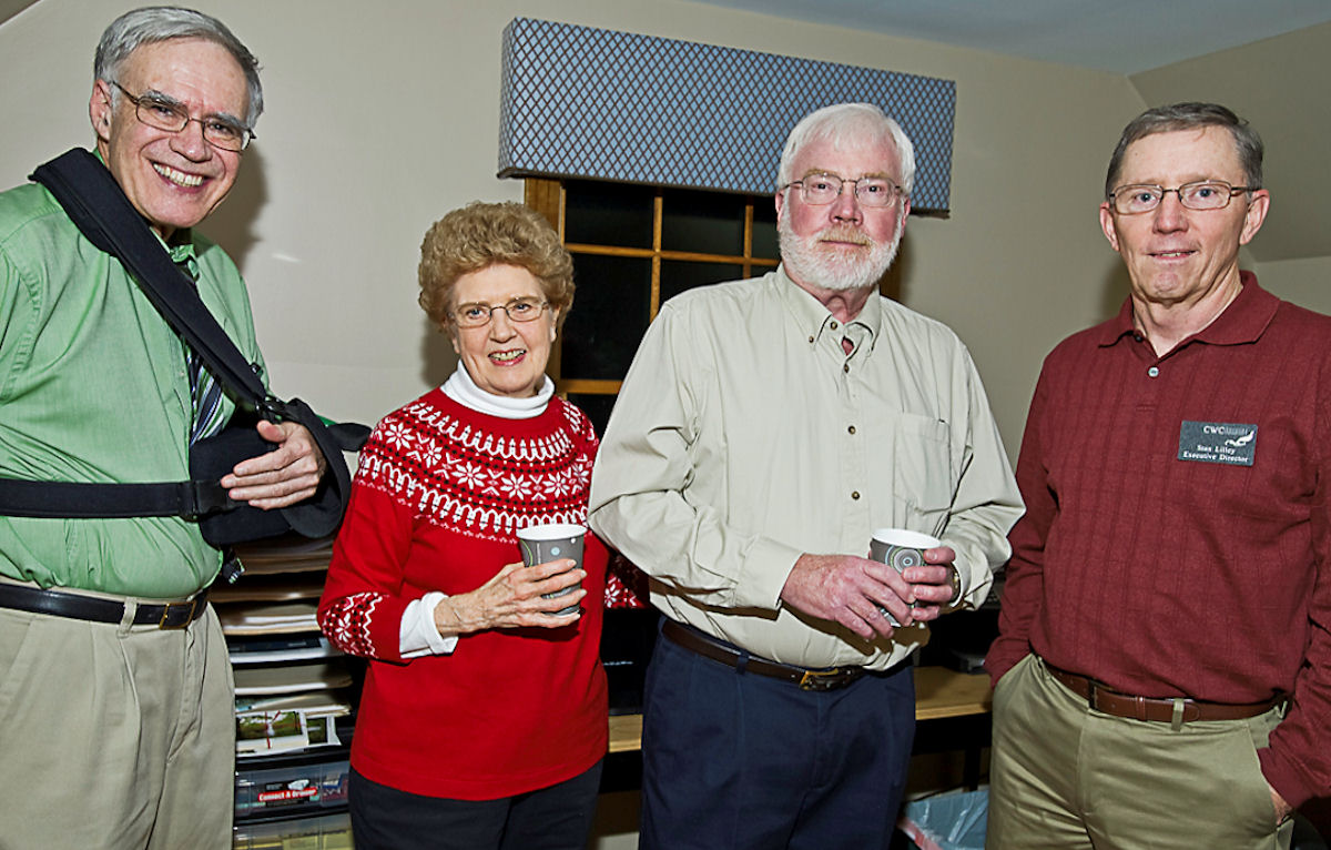 John Mitchell, Sandy and Dennis Olson, Stan Lilley at Open House ...